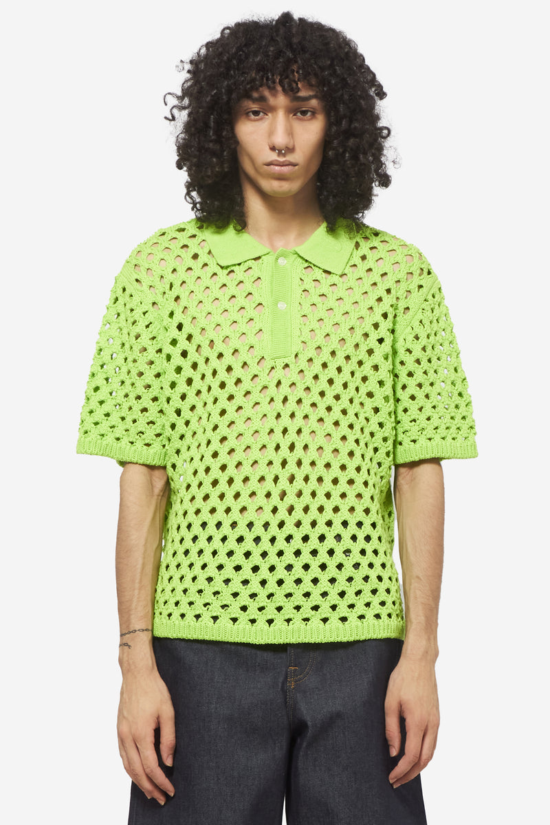 Polo BIG MESH in cotone lime – Maxim | The 34