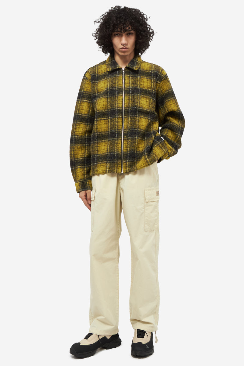Giacca WOOL PLAID ZIP in cotone giallo – Maxim | The 34